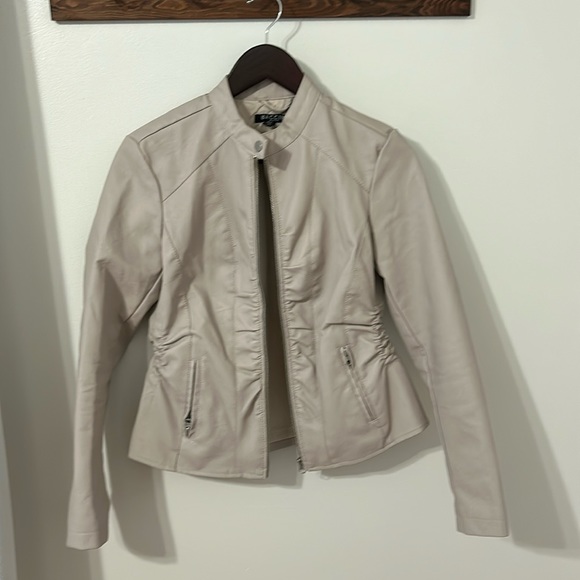 Baccini | Jackets & Coats | Baccini Blush Faux Leather Jacket Size ...